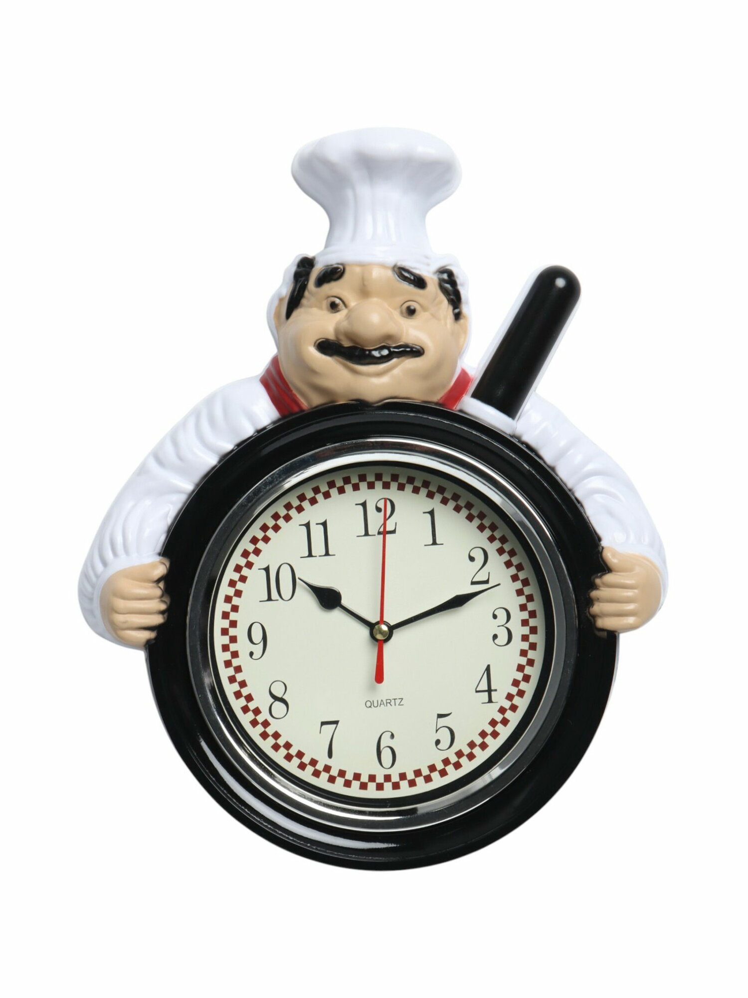 Часы настенные интерьерные "Повар со сковородой", серия: Кухня, дискретный ход, 26.5x20 см, от батарейки 1xАА