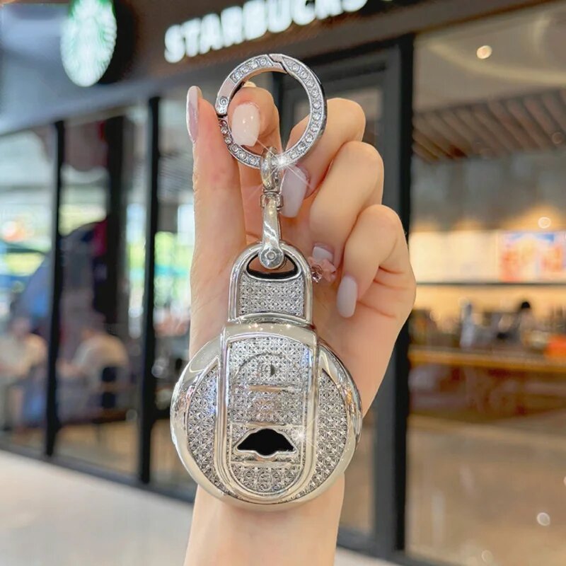 Белый бриллиант ТПУ для BMW Mini COOPERS ONE JCW F56 F55 F54 F57 F60 R55 R56 R57 R58 R59 R60 S Roadster Чехол для автомобильного ключа Сумка-брелок