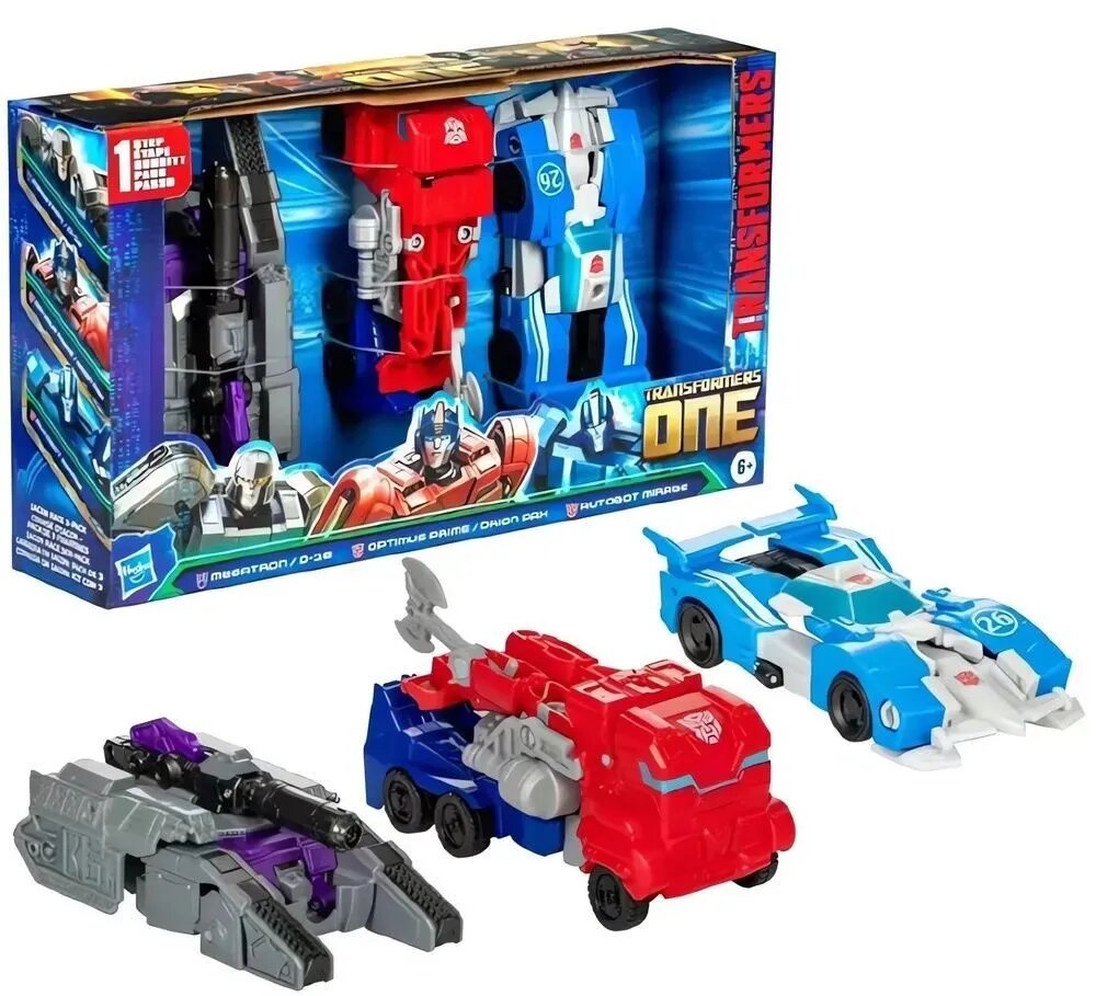 Набор трансформеров 3 в 1. HASBRO/Transformers One. (Megathron D16, Optimus Prime Orion Pax, Mirage)