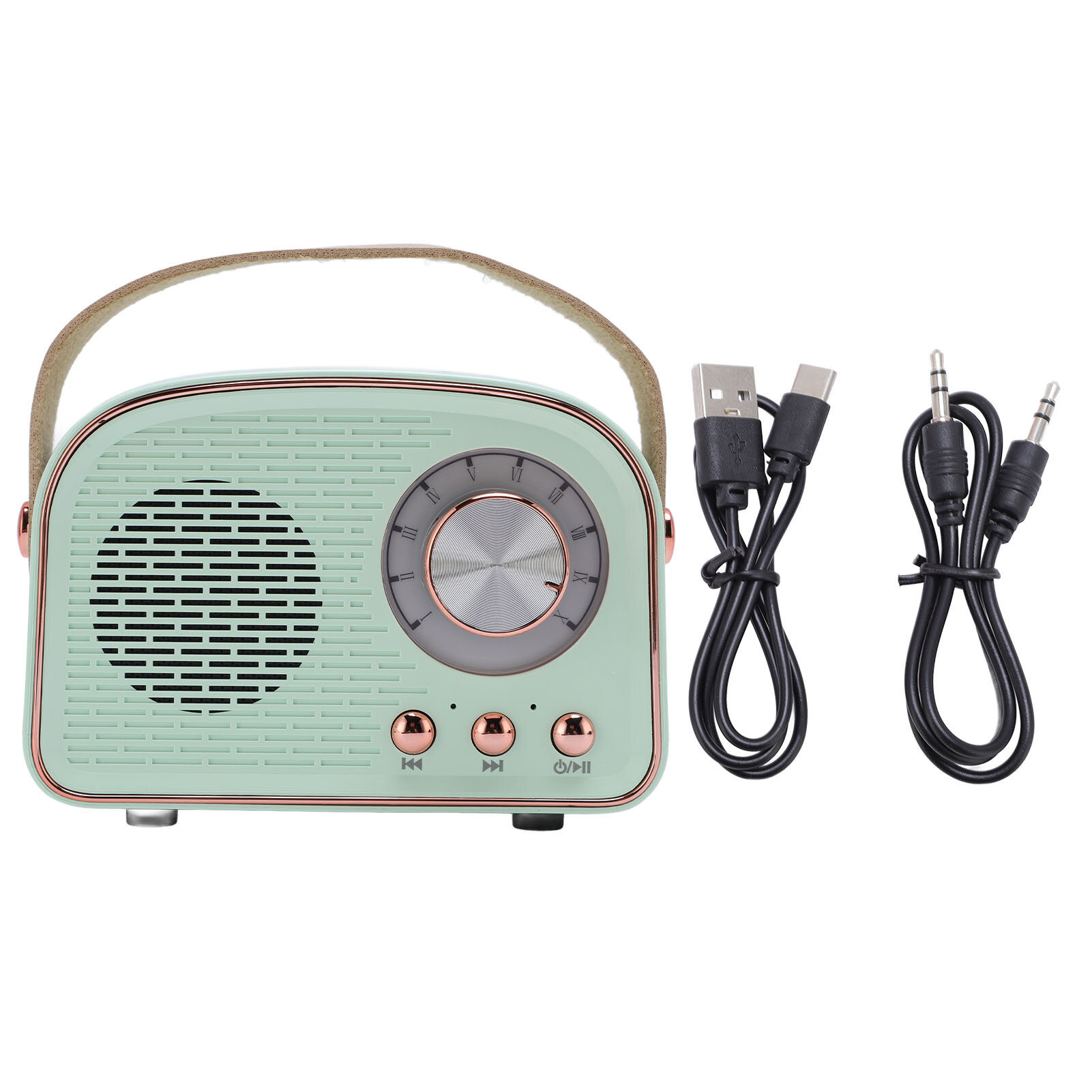 Retro Bluetooth -динамик маленький беспроводной портативный винтажный винтажный декор для дома на открытом воздухе DW21 светло -зеленый