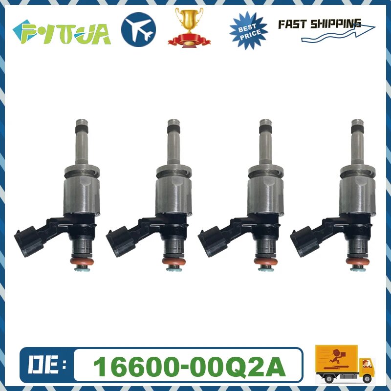 4 шт, топливная форсунка 16600-00Q2A для Renault Nissan JUKE QASHQAI HRA2DDT 1,2 16600-4350R 1660000Q2A 166004350R