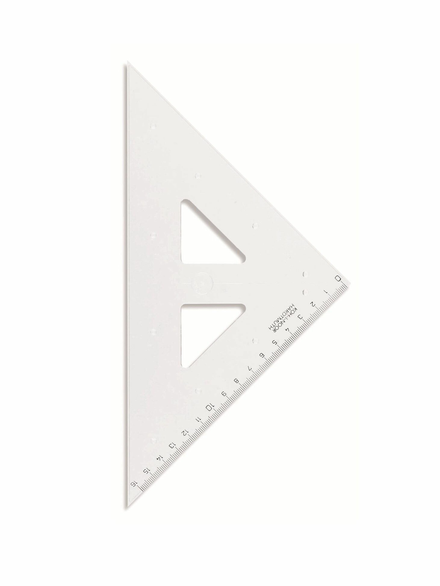 Угольник канцелярский для черчения Koh-I-Noor линейка угловая 45/177