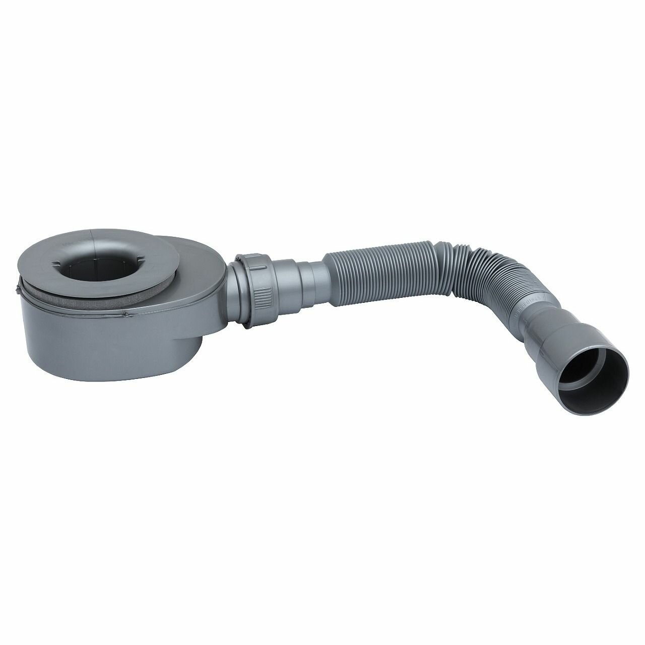 Сифон для душевого поддона Allen Brau Priority/Infinity 8.21.31-SF, пластиковый, серый, сухой