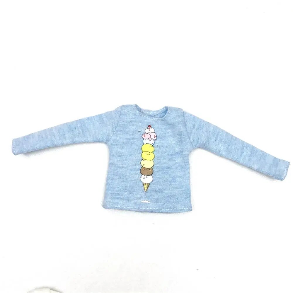 Футболки для кукол Blyth, Licca, 1/6 Светло-голубой, style4