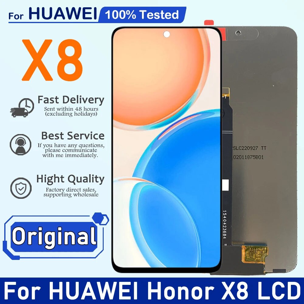 6,7 'для Honor X8 4G ЖК-дисплей с цифровым преобразователем сенсорного экрана в сборе для Honor X8 2022 TFY LX1 LX2 LX3 Дисплей