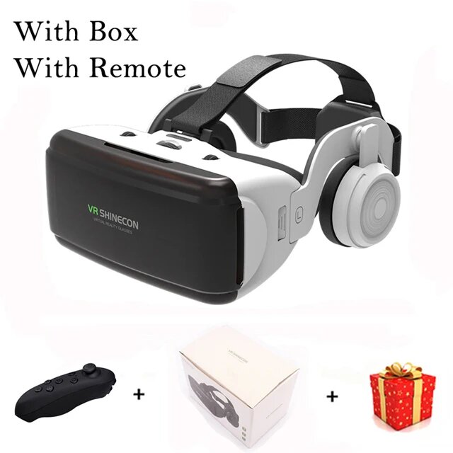 VR-очки Shinecon G06 черные с пультом и наушниками