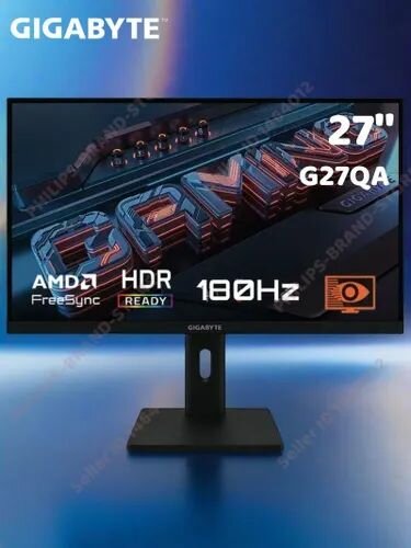 Gigabyte 27" Монитор Gigabyte G27QA,2K,180HZ, черный матовый