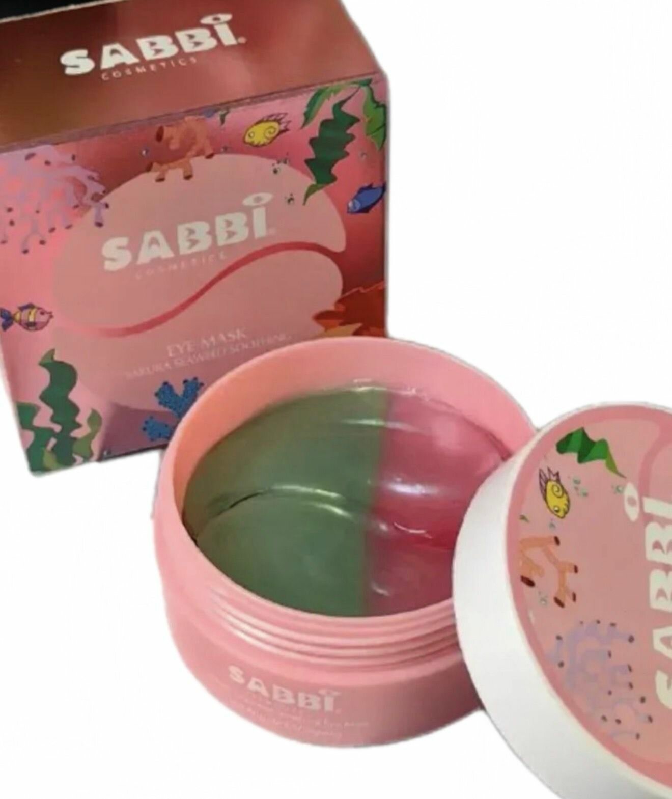 Sabbi Патчи для глаз гидрогелевые с морскими водорослями, Sakura 60 шт.