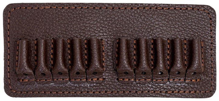 Хольстер поясной открытый подсумок для 10 патронов к 223 Remington коричневый