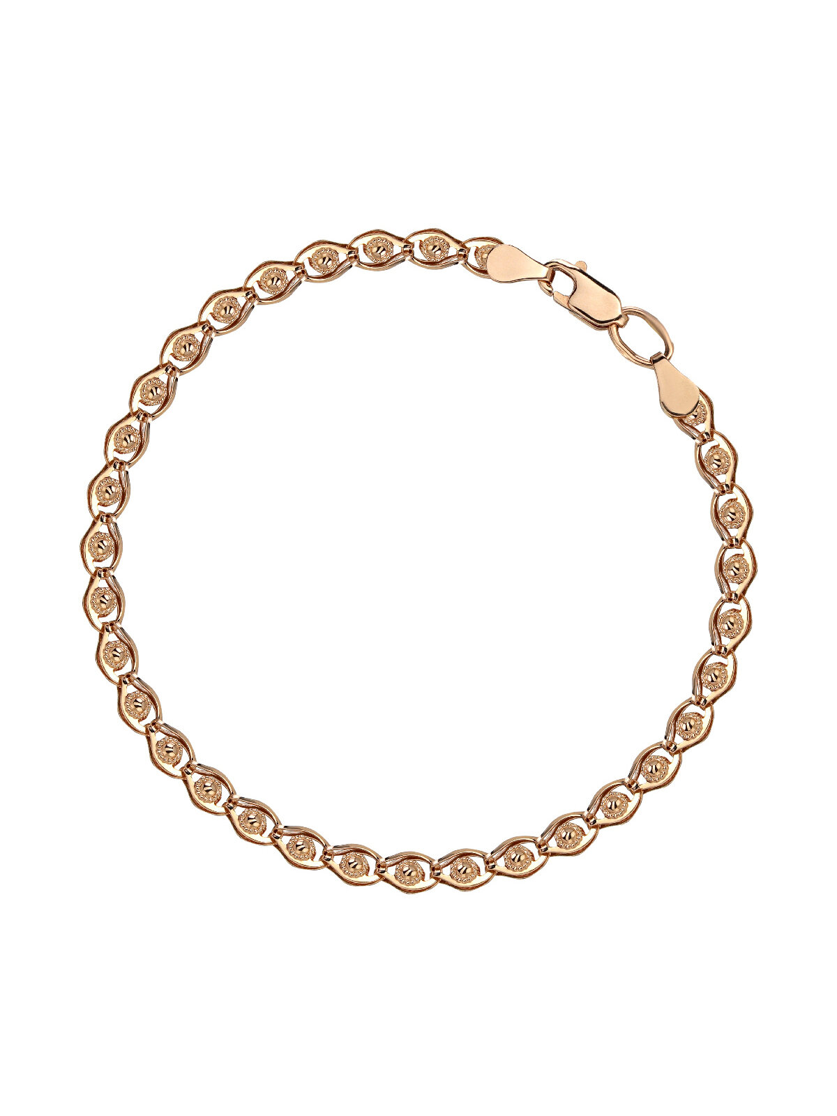 Браслет, красное золото, 585 проба