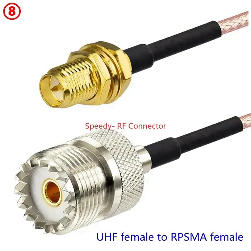 UHF female to RPSMA female RG316 кабель 30CM Type8-1pcs