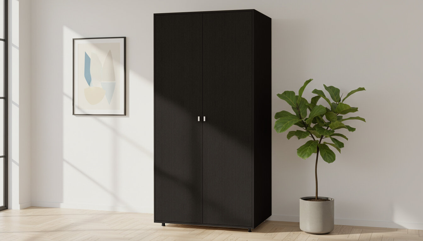 Распашной шкаф Рубис Венге Цаво 3354 NEW 90*45*240 см Фиеста Для одежды, в прихожую,