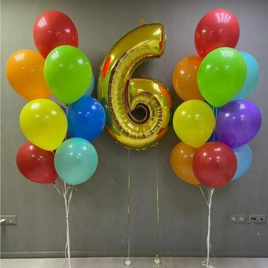 Фонтан из воздушных шаров