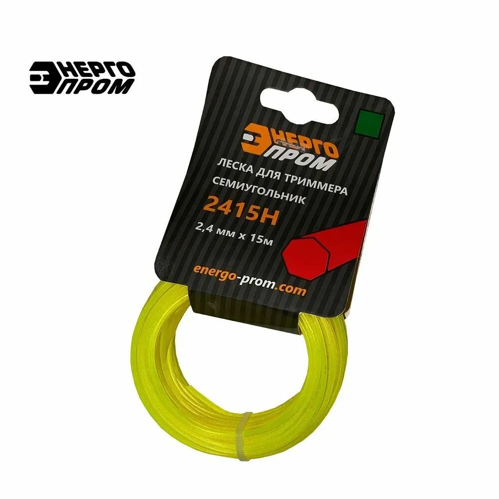 Леска для триммера "энергопром" семиугольник 2415H 2,4мм х 15м
