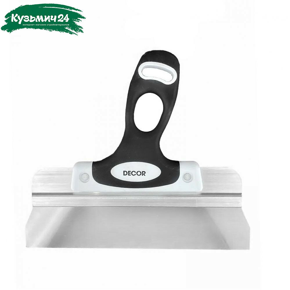 Шпатель DECOR фасадный, нержавеющая сталь, двухкомпонентная ручка 250 мм 317-0250