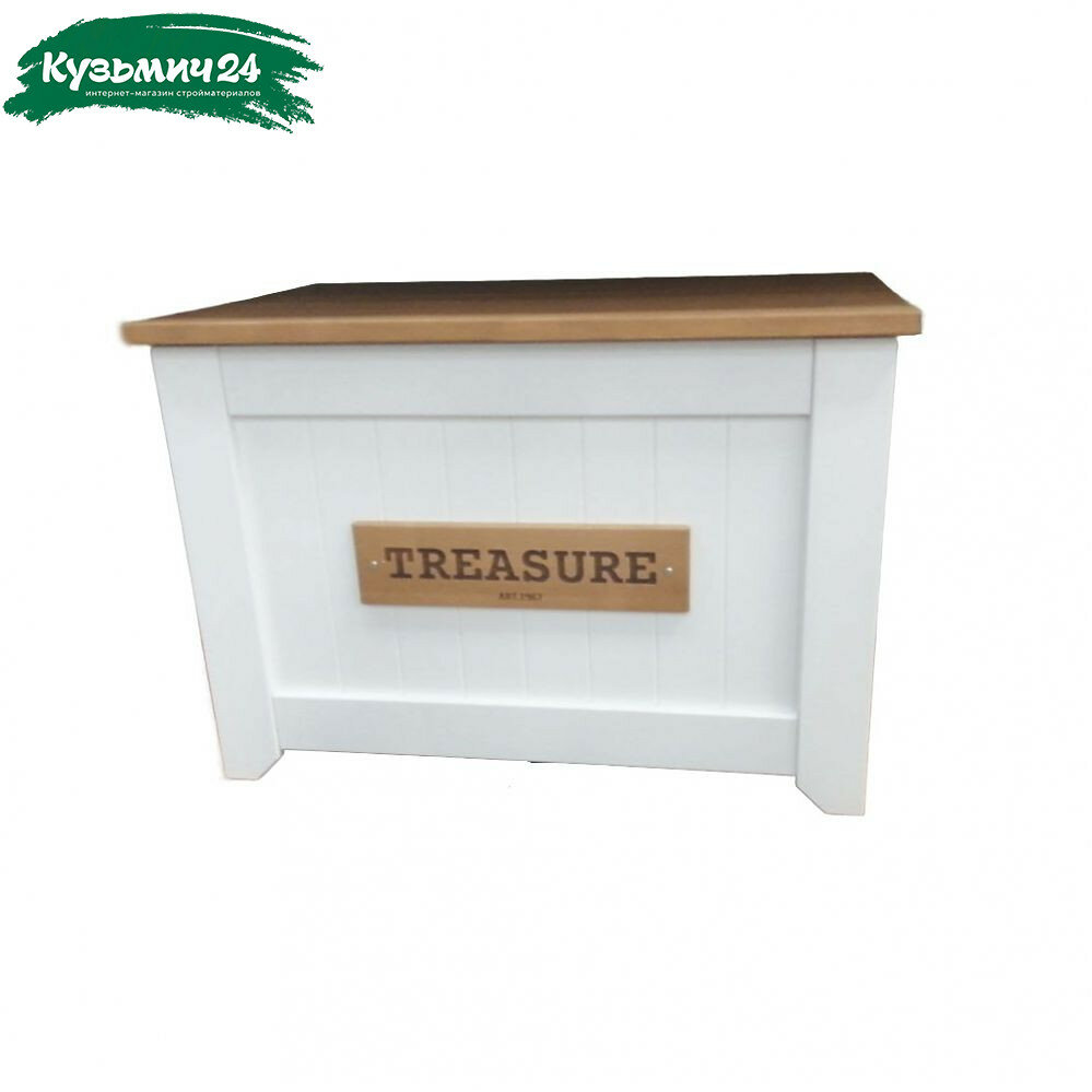 Сундук Treasure для хранения предметов, ЛДСП+МДФ, белый, 470х510х990 мм, 1 шт.