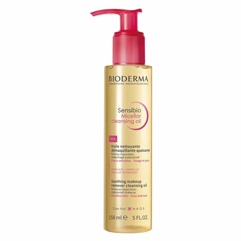 Очищающее мицеллярное масло Bioderma Sensibio для чувствительной кожи, Micellar Cleansing Oil, 150 мл