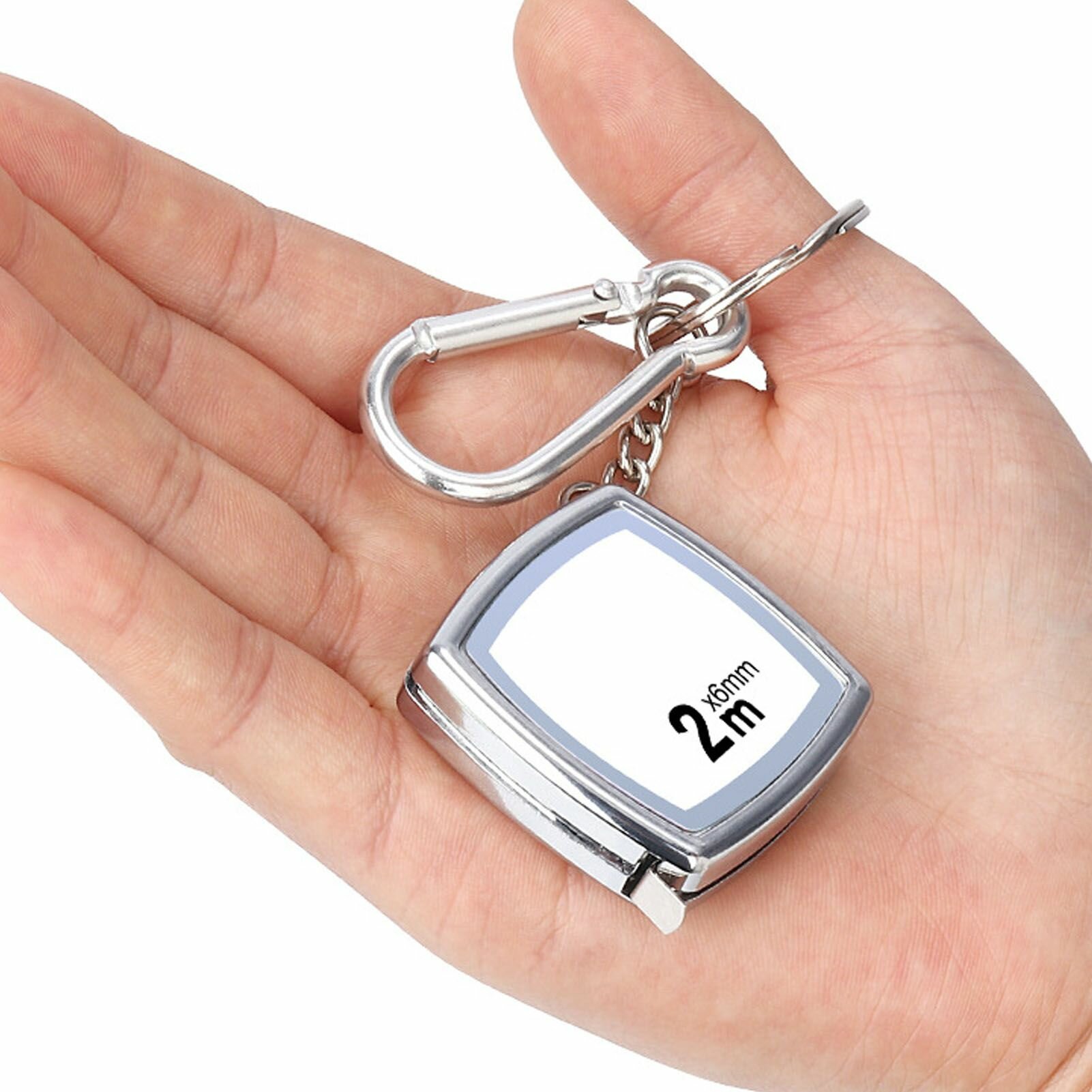 Мини-рулетка с брелком для скалолазания, стальная выдвижная рулетка, портативная измерительная лента 2 метра