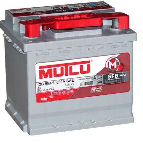 Аккумулятор MUTLU SFB M3 55.0 Ah 540 A 55516 низ. (207x175x175) LB1 207x175x175
