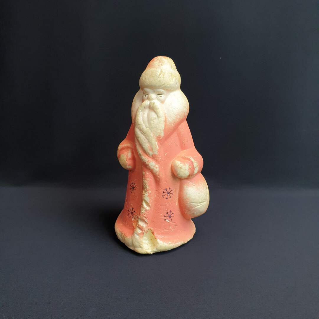 Дед Мороз пенопласт высота 27 см, винтаж СССР