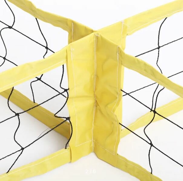 Веселая пляжная фан-игра квадро-волейбол - квадратная сетка для волейбола (3 на 3 м, 2 варианта - с опорами и без)