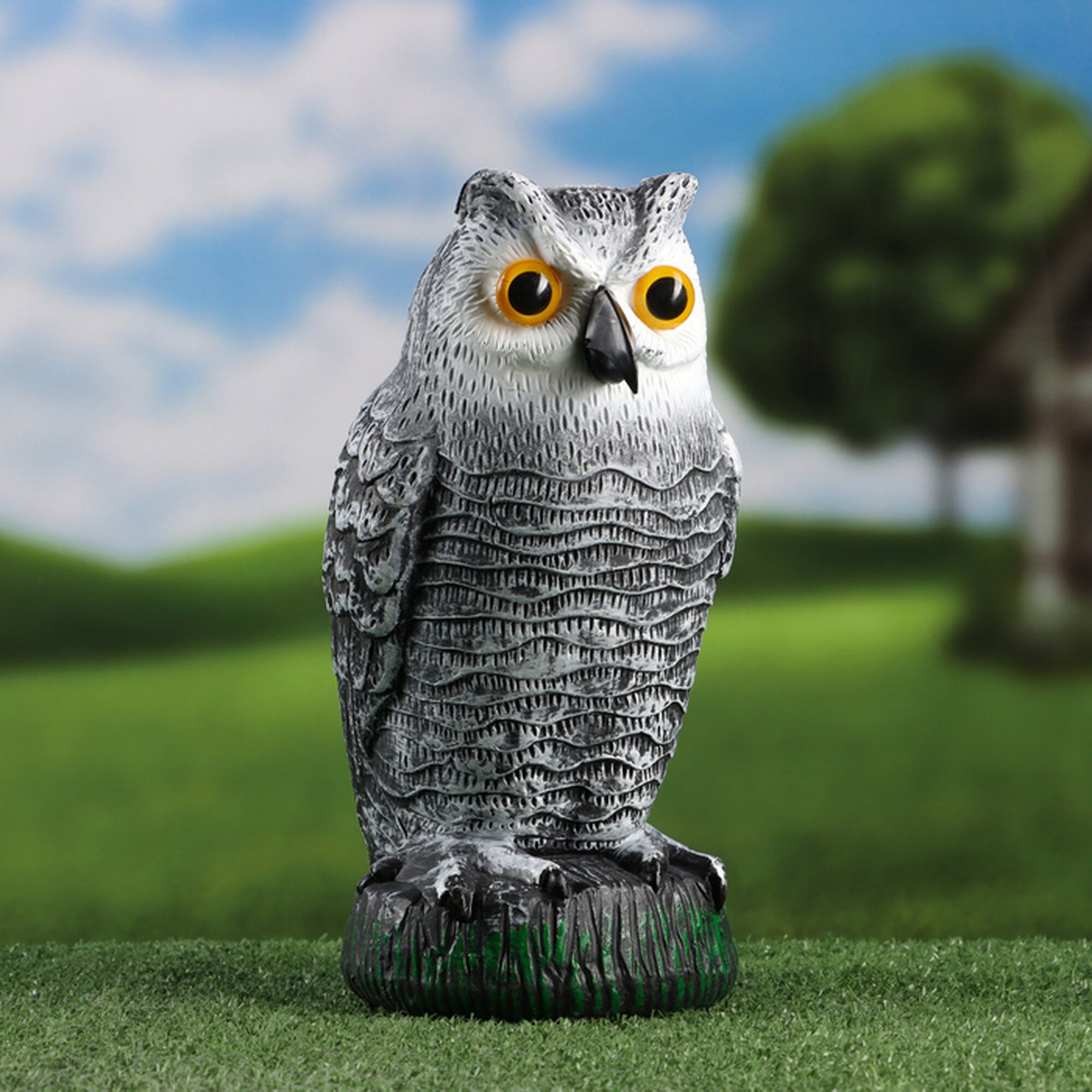 Фигура TAKE IT EASY «Сова полярная», 14 × 13.5 × 26 см, серый/белый