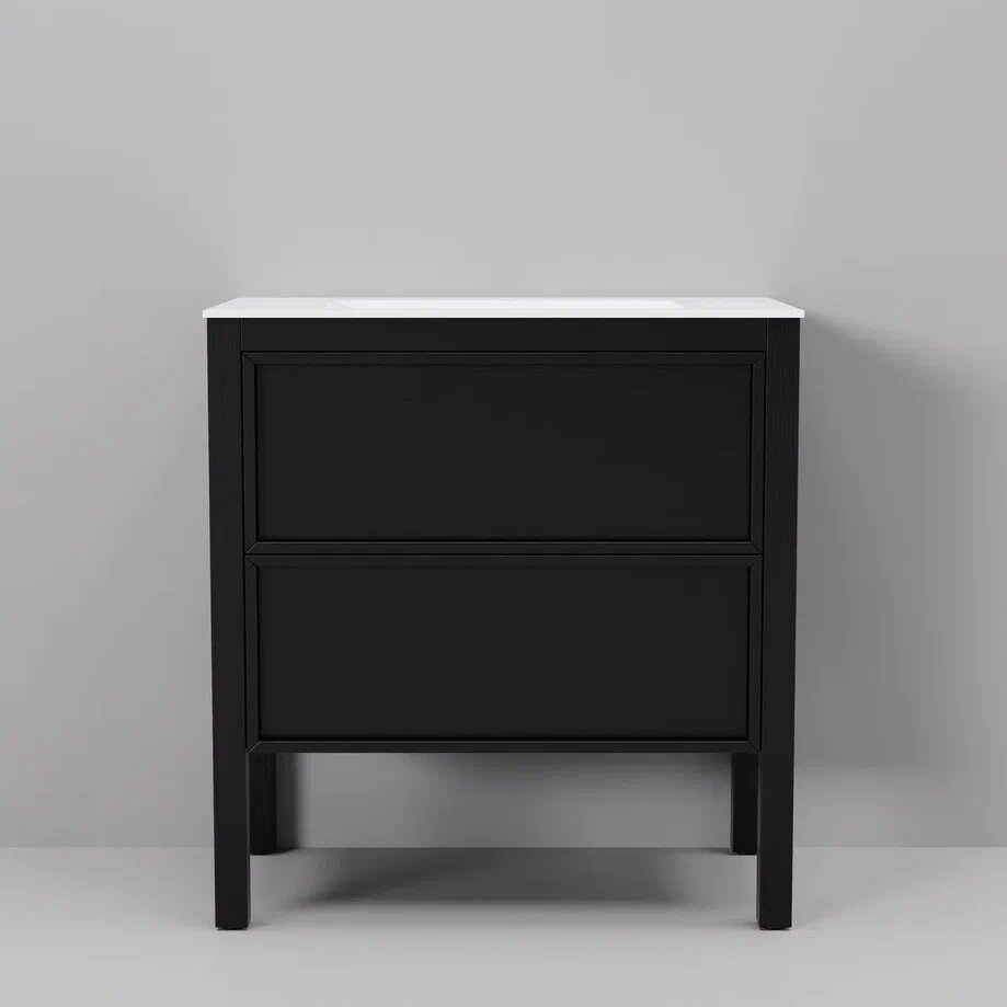 Тумба с раковиной ArtDecco Elisa 80 см AES08F78S100 напольная, черный дуб