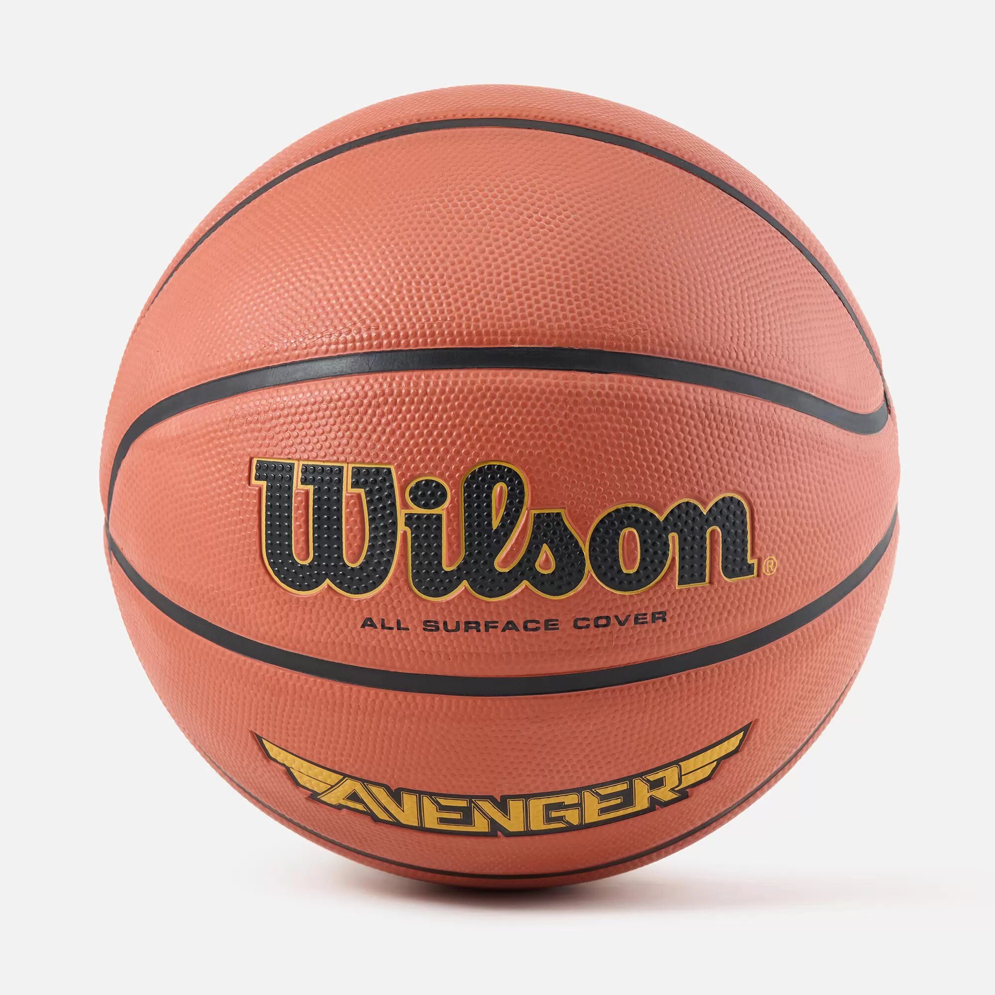Баскетбольный мяч WILSON Avenger WTB5550XB, 7 размер, резина, оранжевый, чёрный