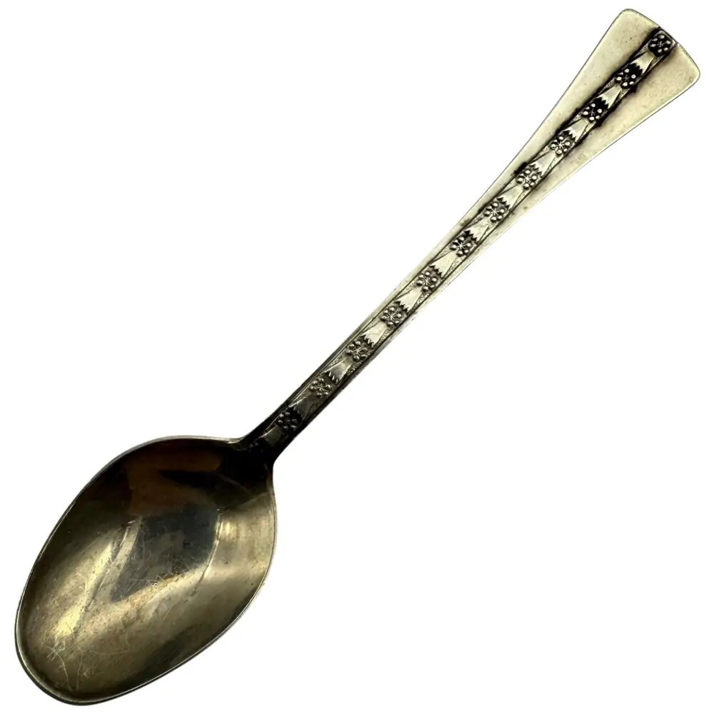 Ложка чайная "Централь", 12.5 см, серебро 0.916, 1976 г. Таллинская ювелирная фабрика (6TJ), СССР