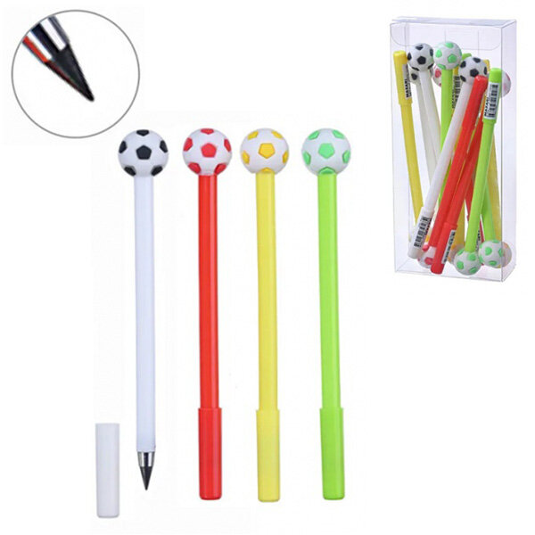Карандаш вечный Mazari "Мячи", 2B, пластиковый, 4 дизайна, количество: 12 штук