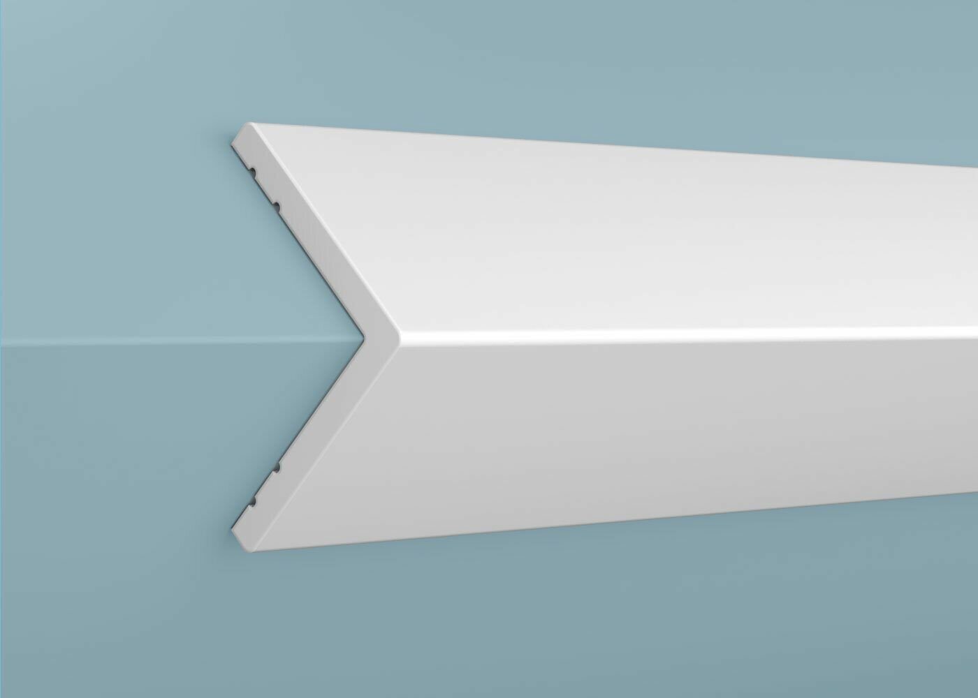 Декоративные углы EVROPLINT, для стен, под покраску, белый, 6 шт