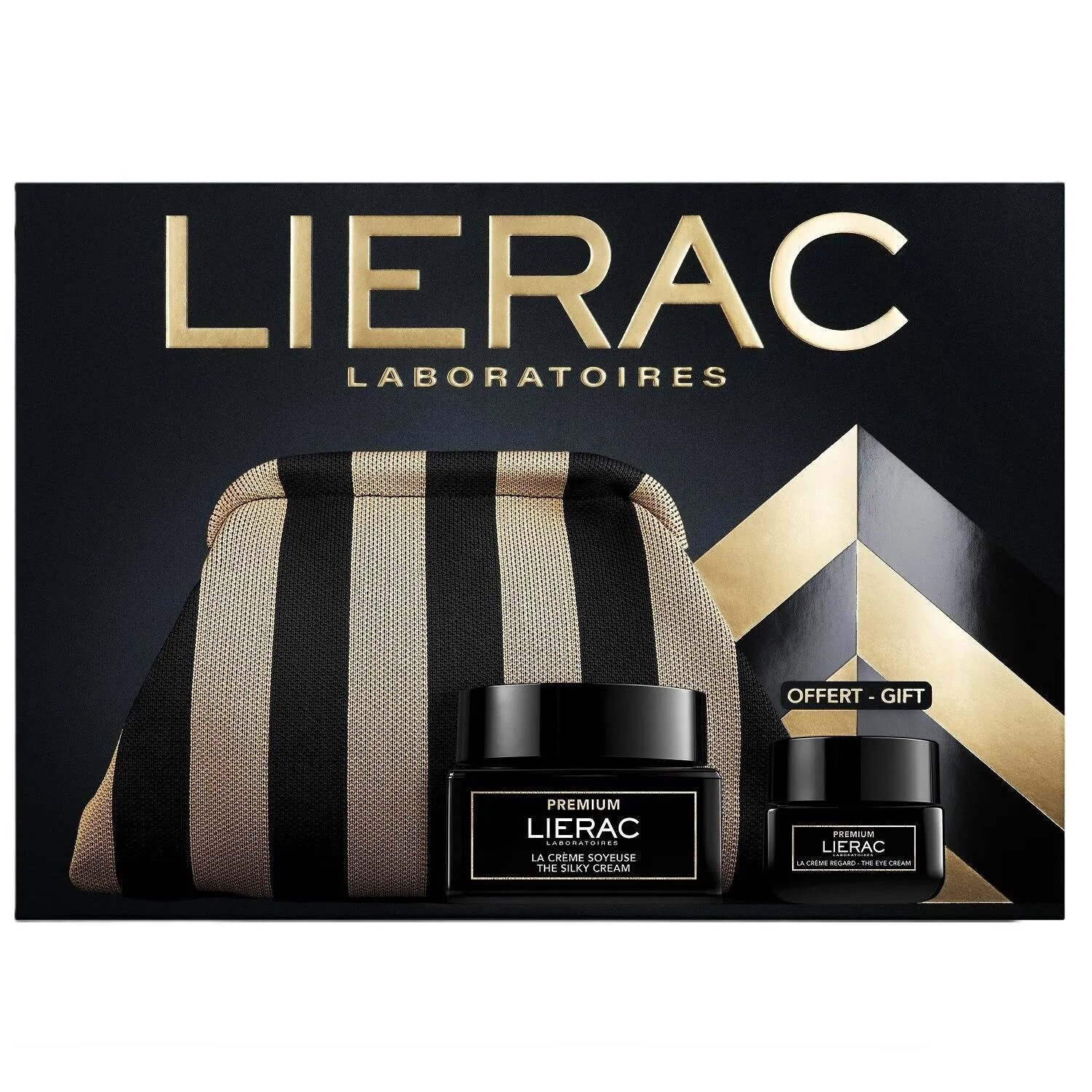 Набор Лиерак Премиум, бархатистый крем для лица 50 мл, крем для контура глаз 20 мл