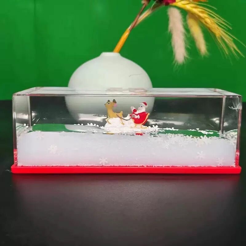 Сувенир антистресс в жидкости Санта Клаус / Дед Мороз на олене