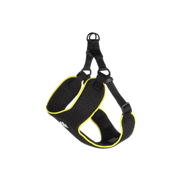 Шлейка Karlie Flamingo "Tasha Step&Go", прогулочная, светоотражающая, черная, нейлон