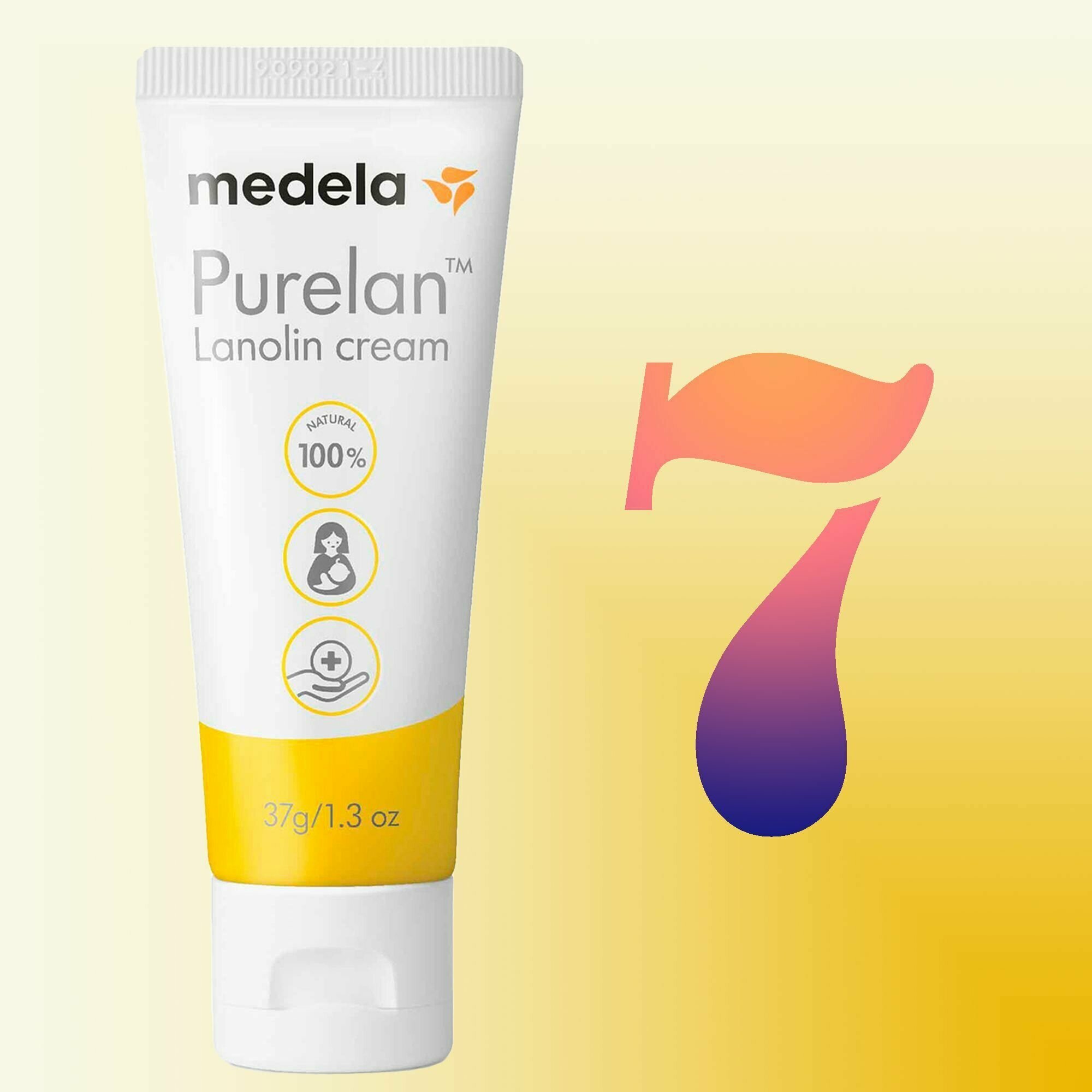 Medela Purelan пурелан для сосков ланолиновый крем 7 грамм от трещин, сухости, раздражения