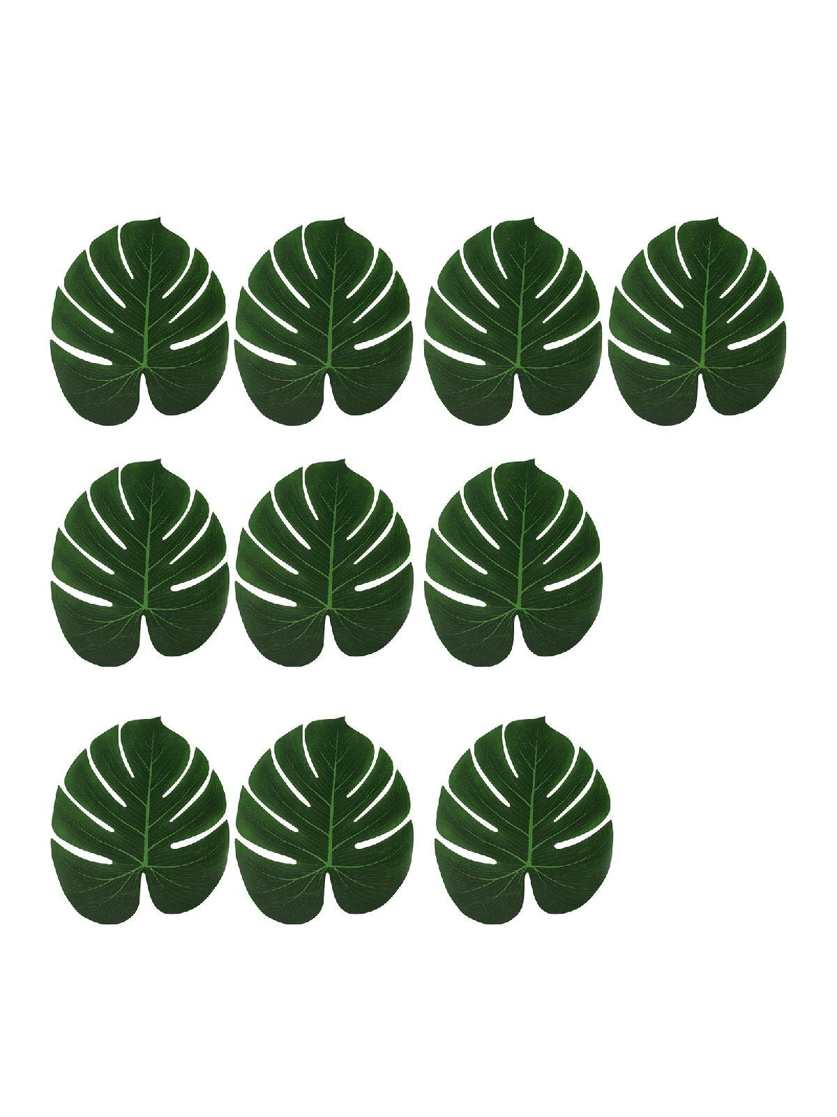 10шт искусственных листьев монстеры для украшения праздничного стола