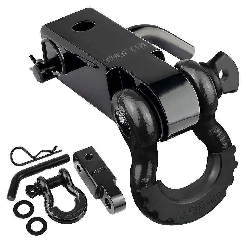 Переходник буксировочный (квадрат 50мм) с шаклом 3/4 (сталь, Чёрный)