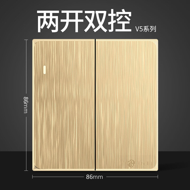 Розетка-выключатель настенная, стандартная, тип 86, скрытая, на 2/3 гнезда, 5-контактная, с USB, бытовая, серия V5,