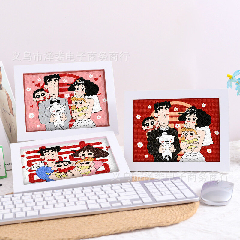 Мелок маленькая новая алмазная живопись семейное фото ручной работы DIY Алмазная наклейка свадебное фото детская полная