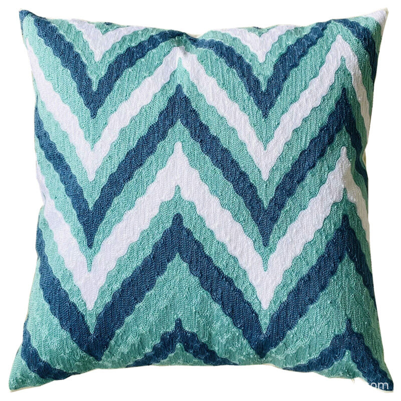 Чехол для подушки в скандинавском стиле с геометрической вышивкой цветов, для дивана, гостиной, из чистого хлопка, простой, для стула, прикроватный, желтый, для окна