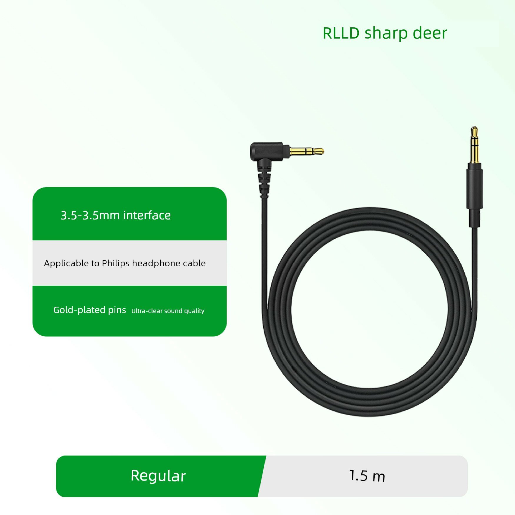 1.5 м серебряный 3.5 мм AUX мужской-мужской аудиокабель для наушников Philips S-серии