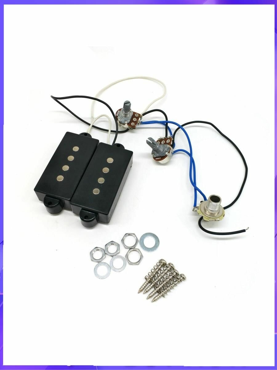 Звукосниматель совместим с электрогитары Wire Harness PB Bass 4-струнный комплект звукоснимателей грифа и бриджа