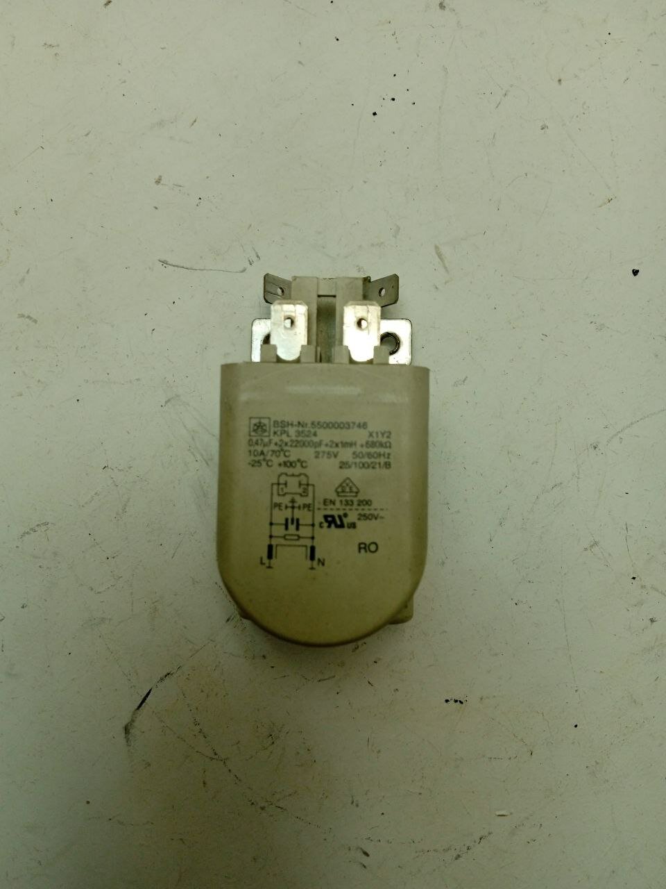 WFC1662OE кт8 Сетевой фильтр для стиральных машин Siemens Bosch 181928 б/у