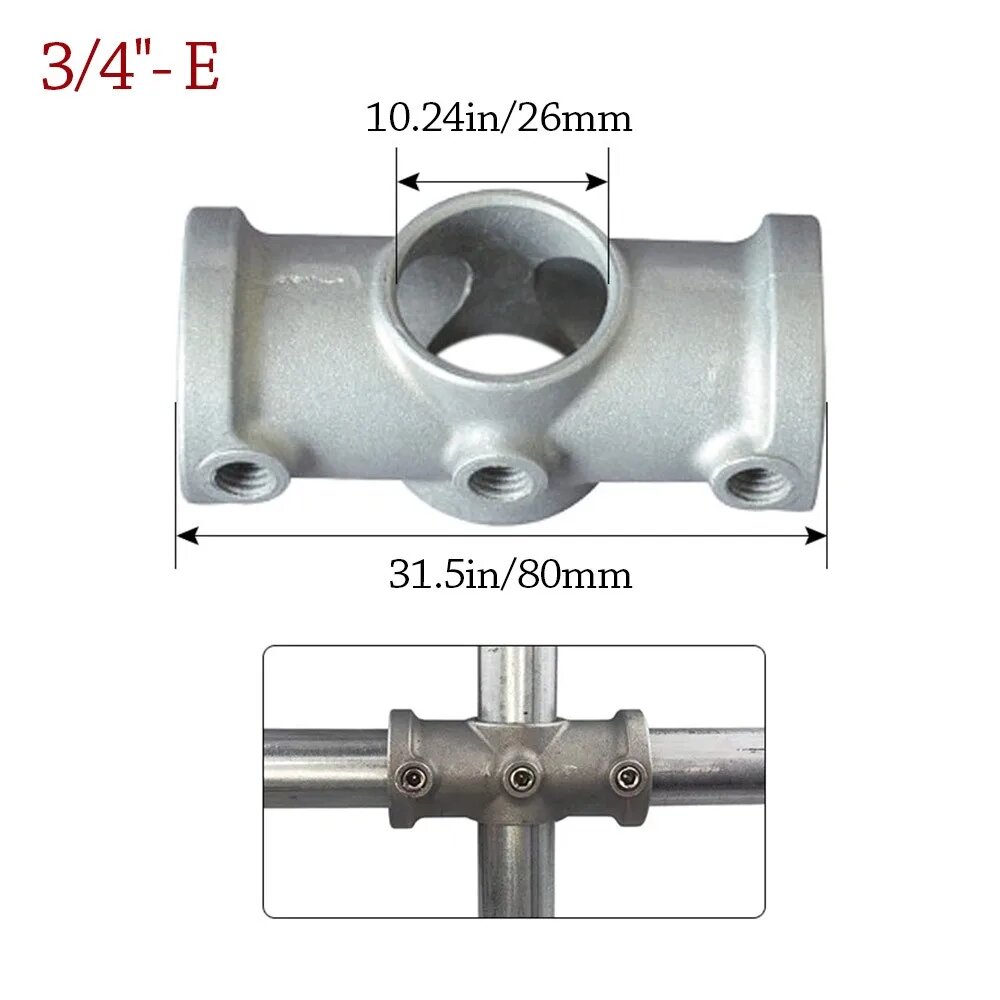 Фитинг для трубы алюминиевый 20/25 мм 3-4--- E