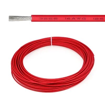 Облучаемый провод UL3266 12AWG, Red, 1 meter