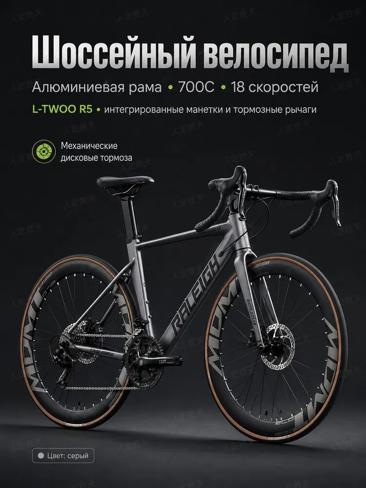 Велосипед Туристический, Гибрид, RALEIGH; серия Storm; рама из алюминиевого сплава; колёса 700C; руль-баран; 18 скоростей; трансмиссия L-TWOO R5; интегрированные манетки и тормозные рычаги; гидравлические дисковые тормоза с тросовым приводом.