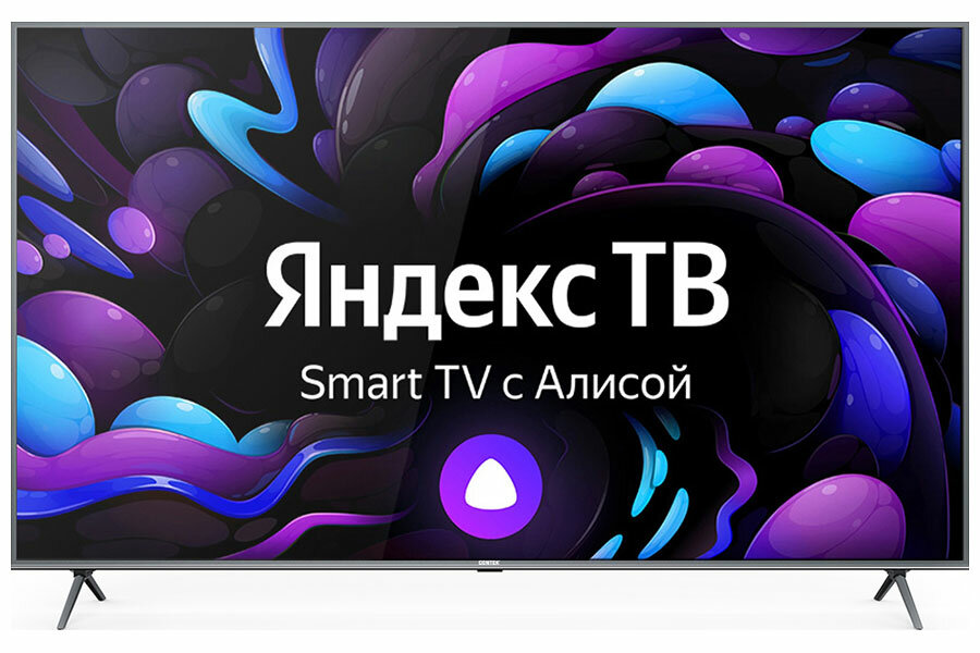 Телевизор Centek 85, CT-8585, SMART, 85 дюймов, 4K Ultra HD, смарт ТВ, YаOS, черный