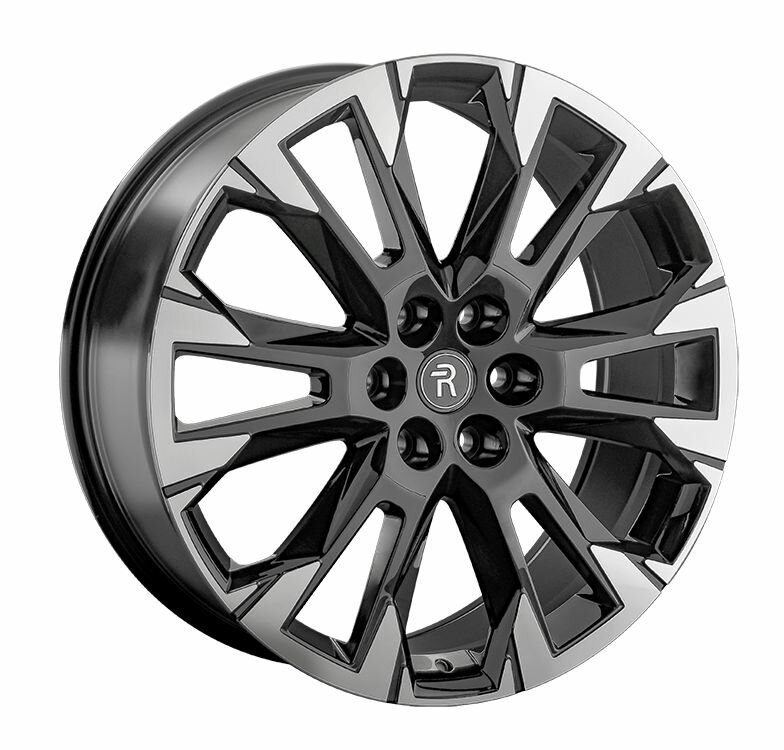 Колесный диск Replay CL69 20x8" PCD6x120 ET50 D67,1 черный глянцевый с полированными лучами