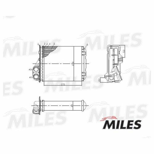 Радиатор отопителя RENAULT LOGAN/DUSTER/ MILES ACHM001 для LADA Largus; Renault Duster, Logan I, Sandero I