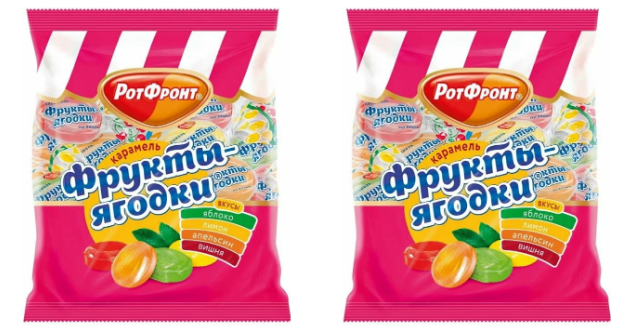 Карамель Рот Фронт Фрукты ягодки микс, 250 гр, 2 шт